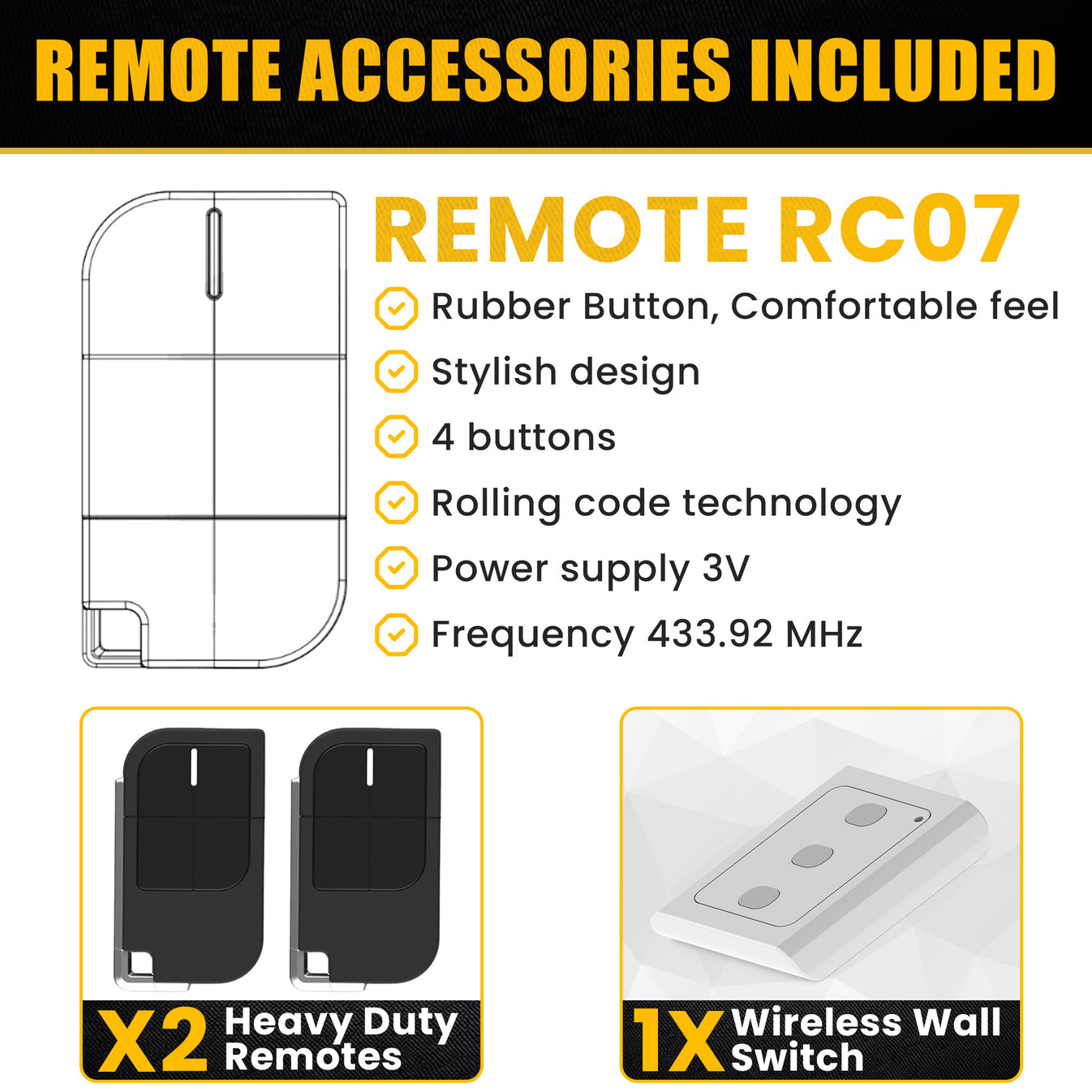 Roller/ Roll Up Garage Door Motor, With Remotes And Wall KeyPad. 5 Yea ...